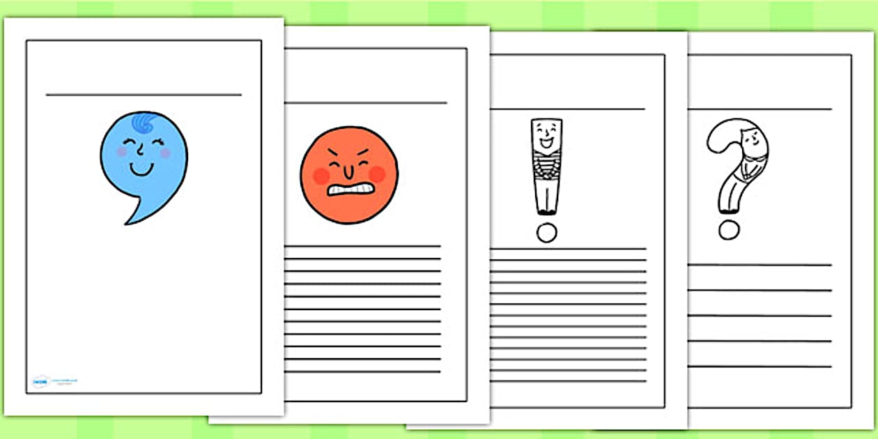 Punctuation Characters Writing Frames (teacher made)