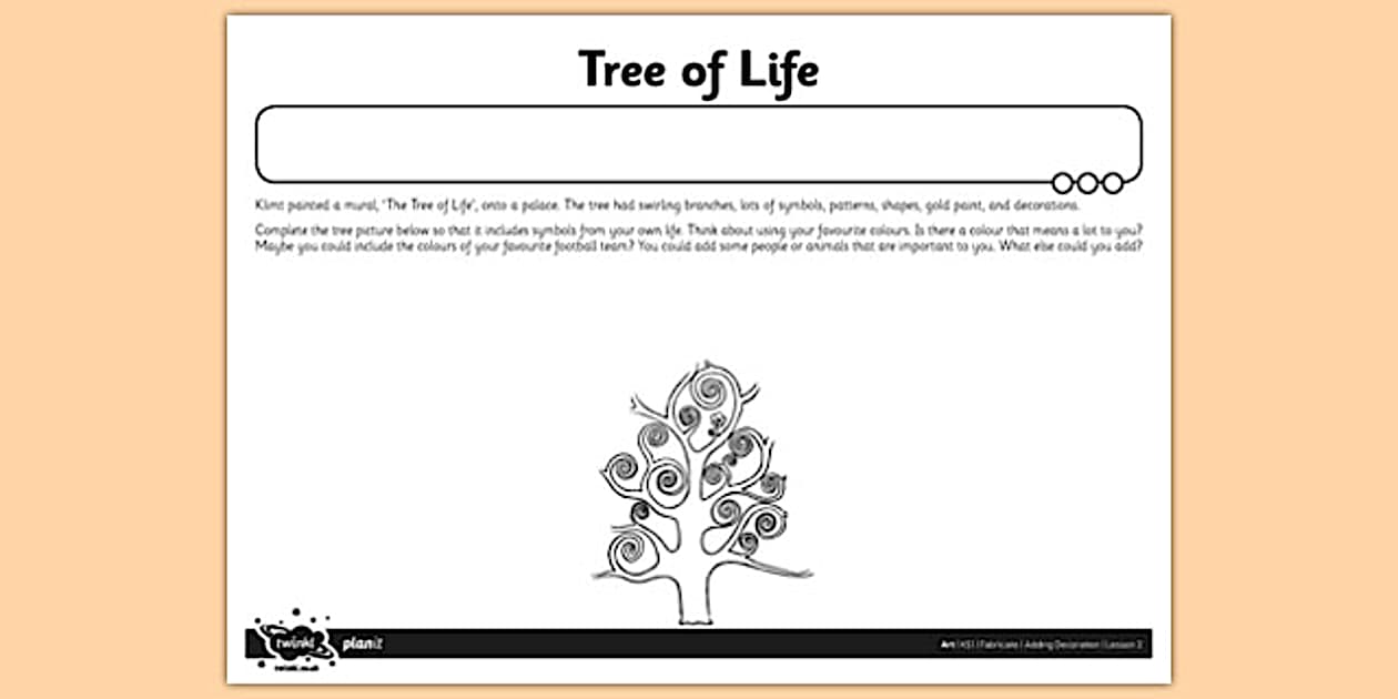 Tree of Life Activity PDF Sheet | Primary Resource - Twinkl