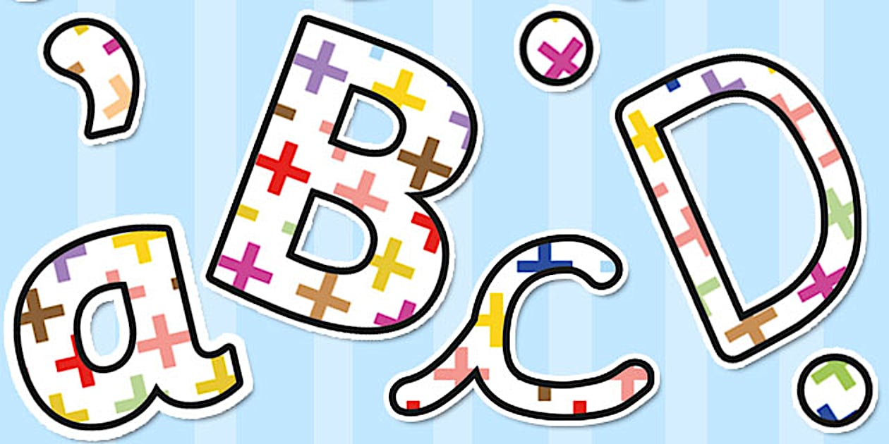 Addition Themed Display Lettering (teacher made) - Twinkl