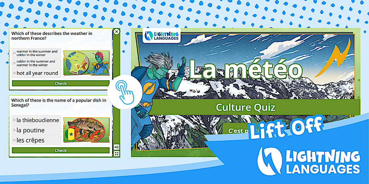 👉 Lightning Languages | French | Weather Culture Quiz