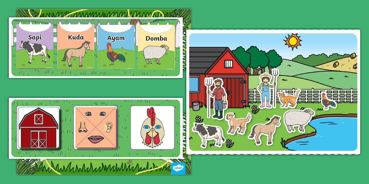 My Farm Lapbook - Indonesian (teacher made) - Twinkl