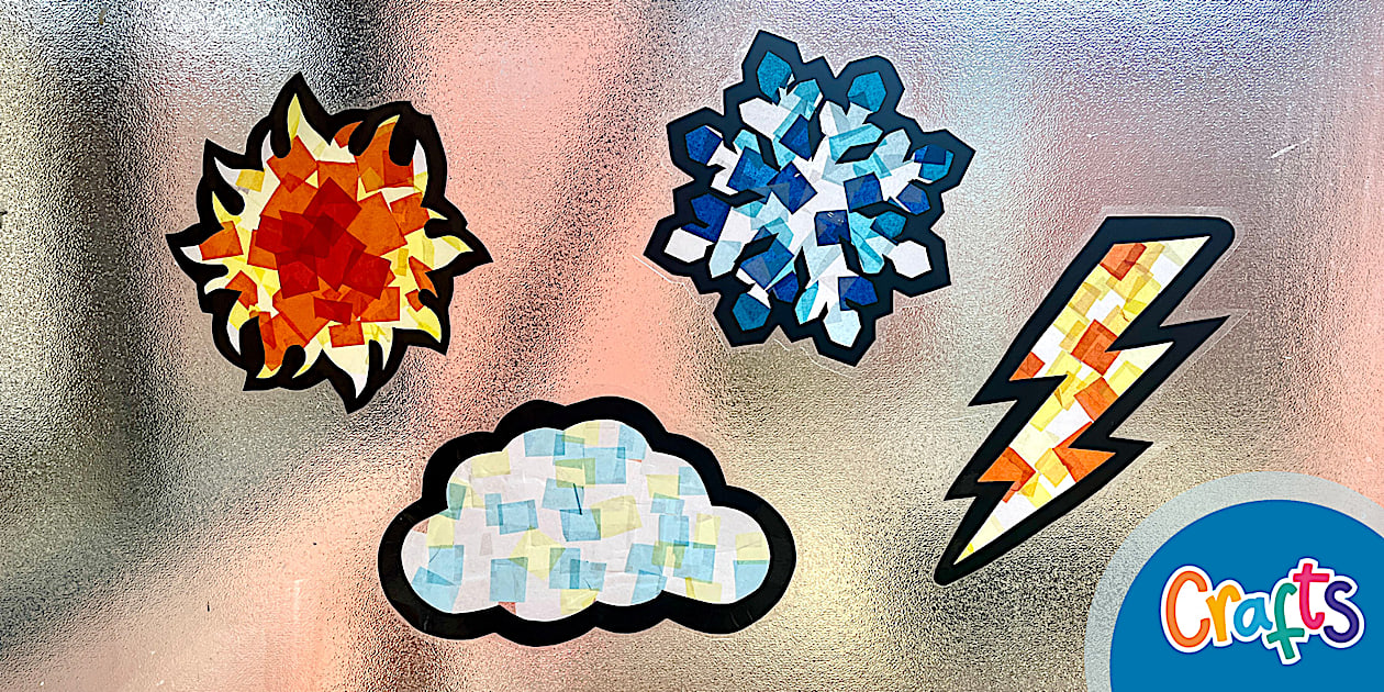 Weather Suncatchers | Weather Crafts (teacher made) - Twinkl