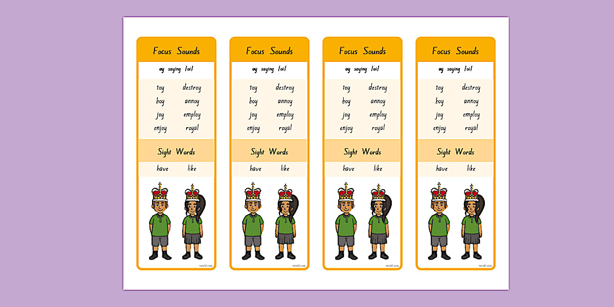 NZ Phonics: Level 5: Week 2: Phonics Focus Words Bookmarks