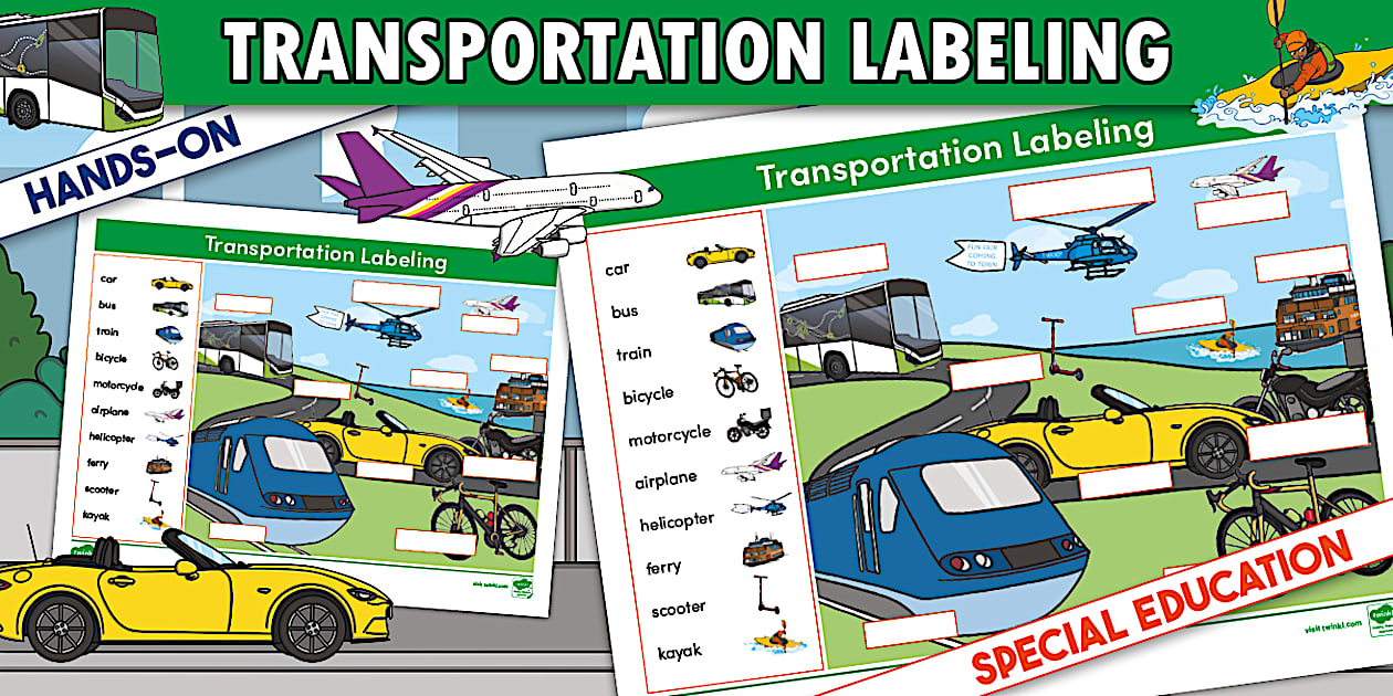 Transportation Labeling Activity for Special Education