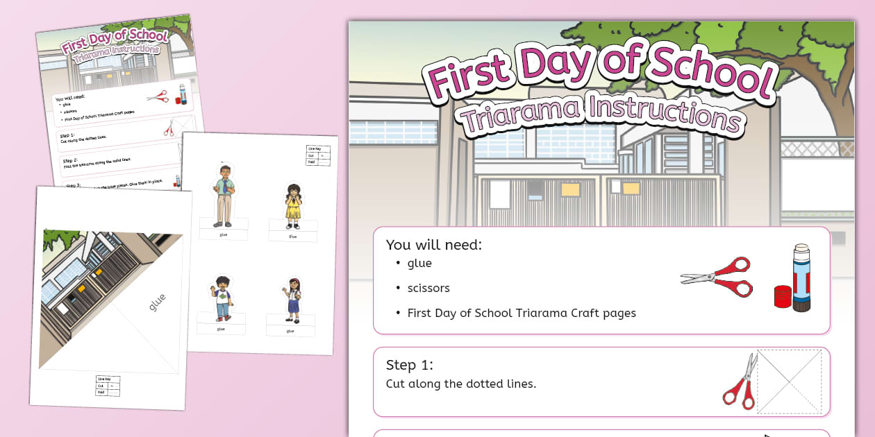 First Day of School Triarama Craft