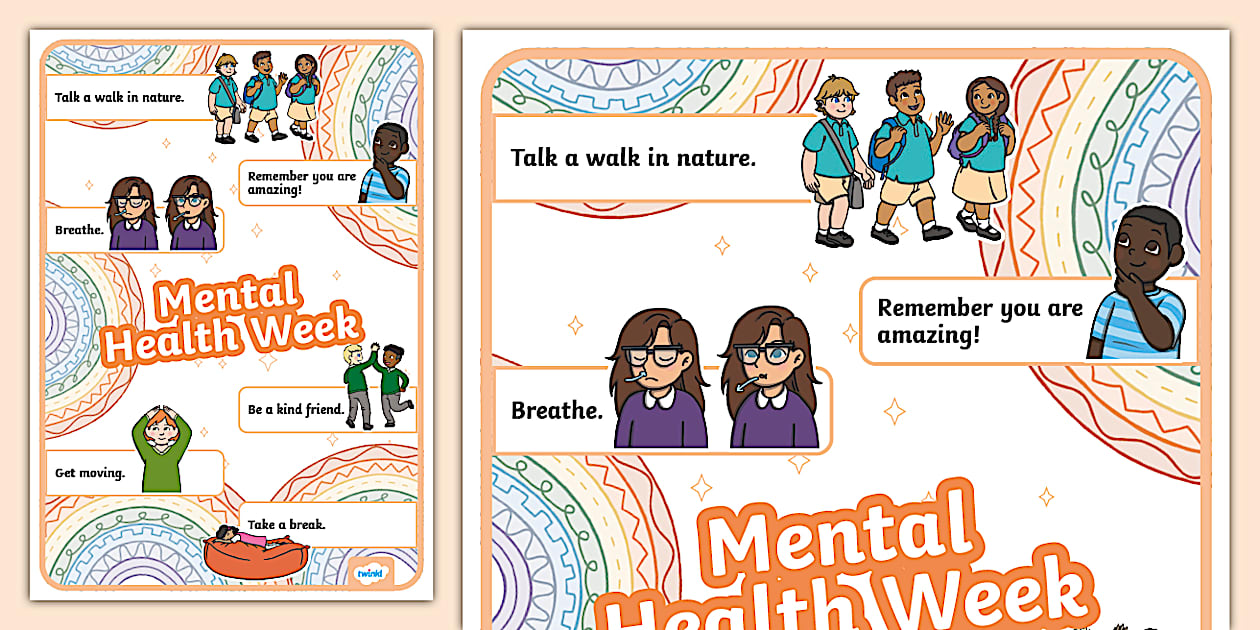 KS1 Mental Health Week Display Poster (teacher made)