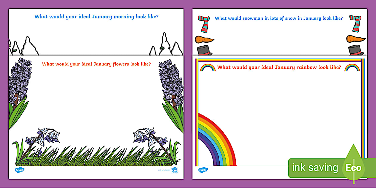 January Drawing Prompts | Twinkl | Drawing and Art | KS1