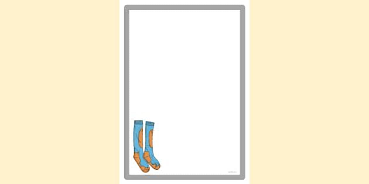 Ski Socks Border | Page Borders | Twinkl