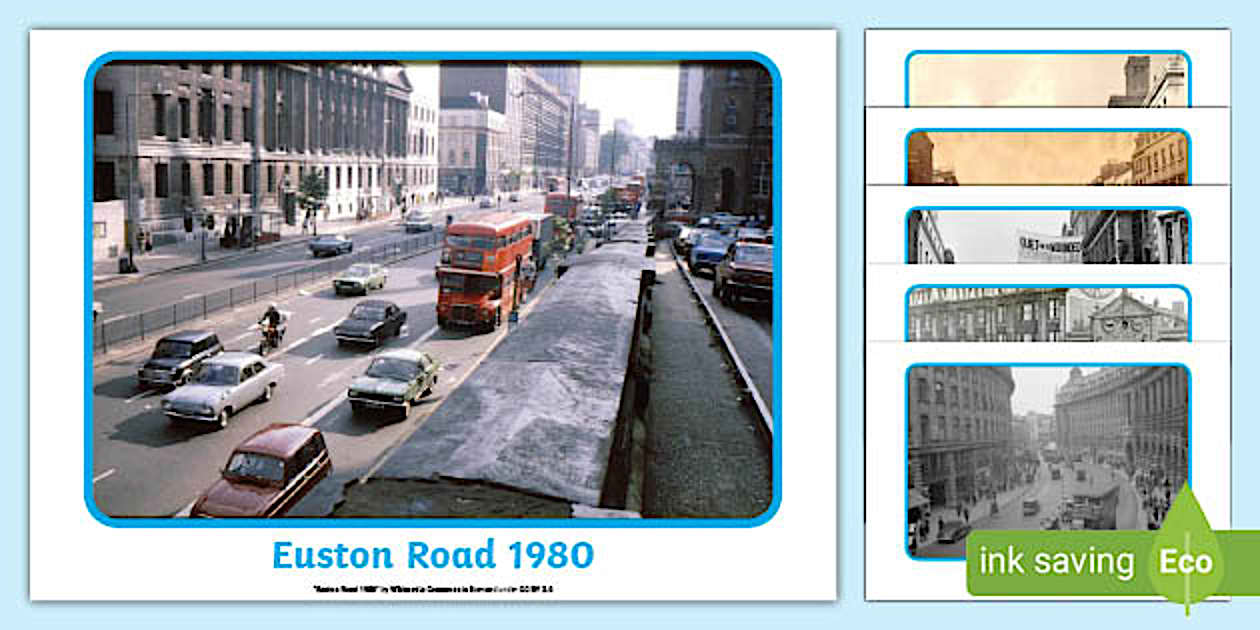 London Streets over Time Chronology Photo Pack - Twinkl