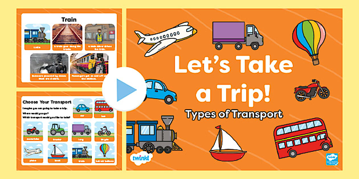 Let’s Take a Trip! Types of Transport PowerPoint - Twinkl