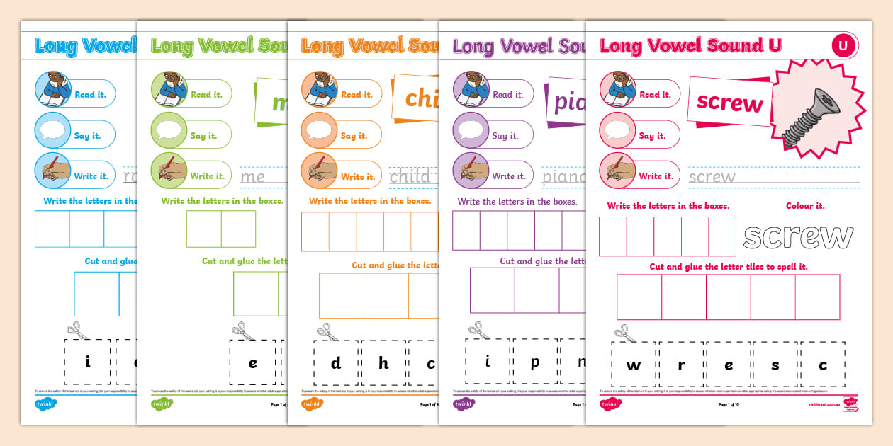 Long Vowel Sounds Phonics Pack (teacher made) - Twinkl