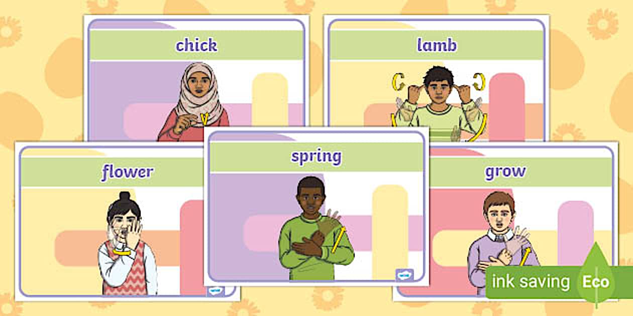 SEND: BSL Spring Display Posters (Teacher-Made) - Twinkl