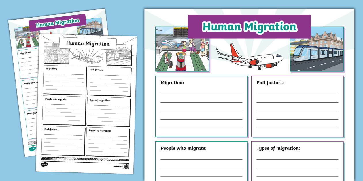 Human Migration Fact File Template (teacher made) - Twinkl