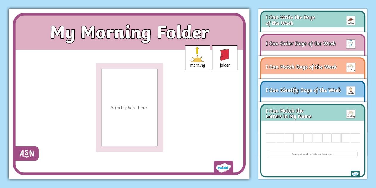 ASN Morning Calendar Folder (teacher made) - Twinkl