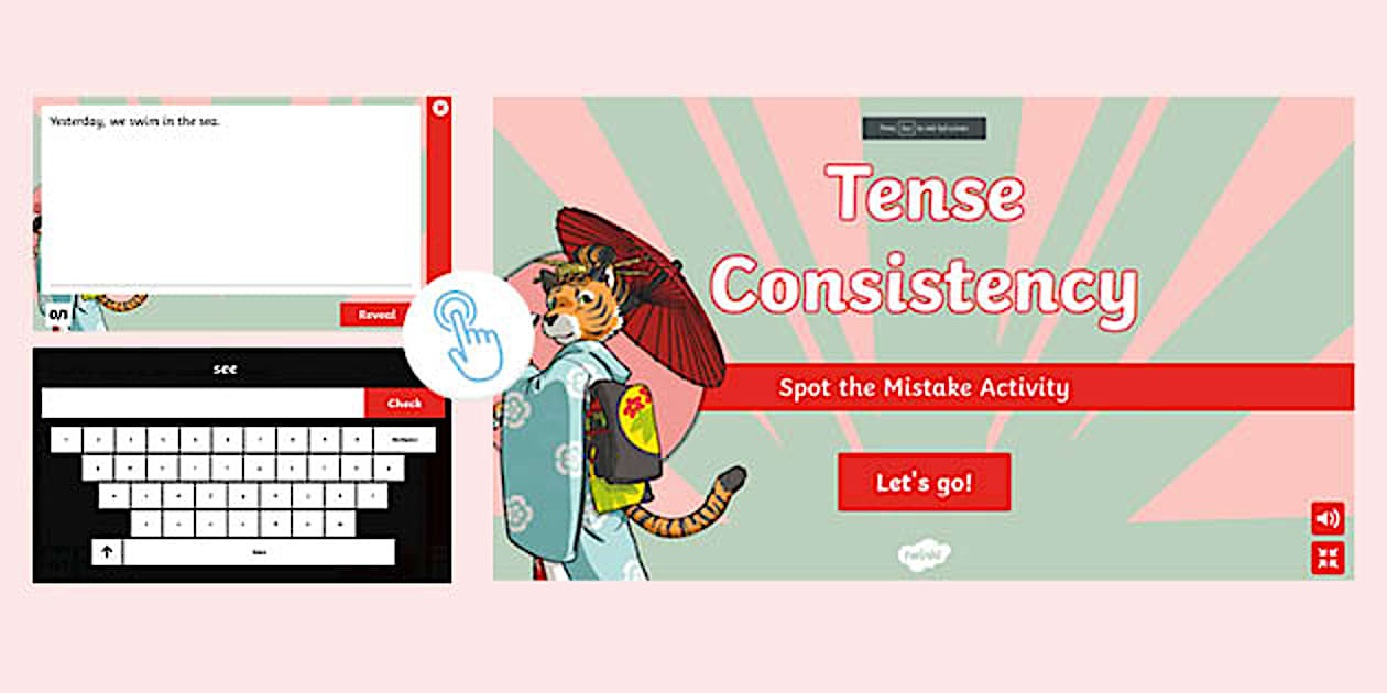 Tense Consistency Spot the Mistake SPaG Game - KS2 Revision