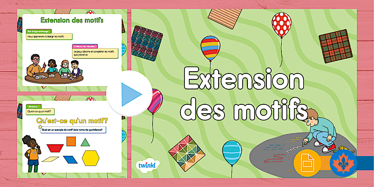 Introduction to Algebra PowerPoint 2 Grade 1 French