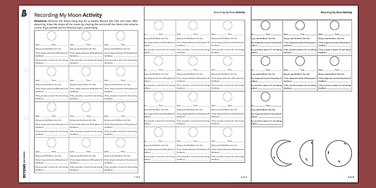 My Moon Record (Teacher-Made) - Twinkl