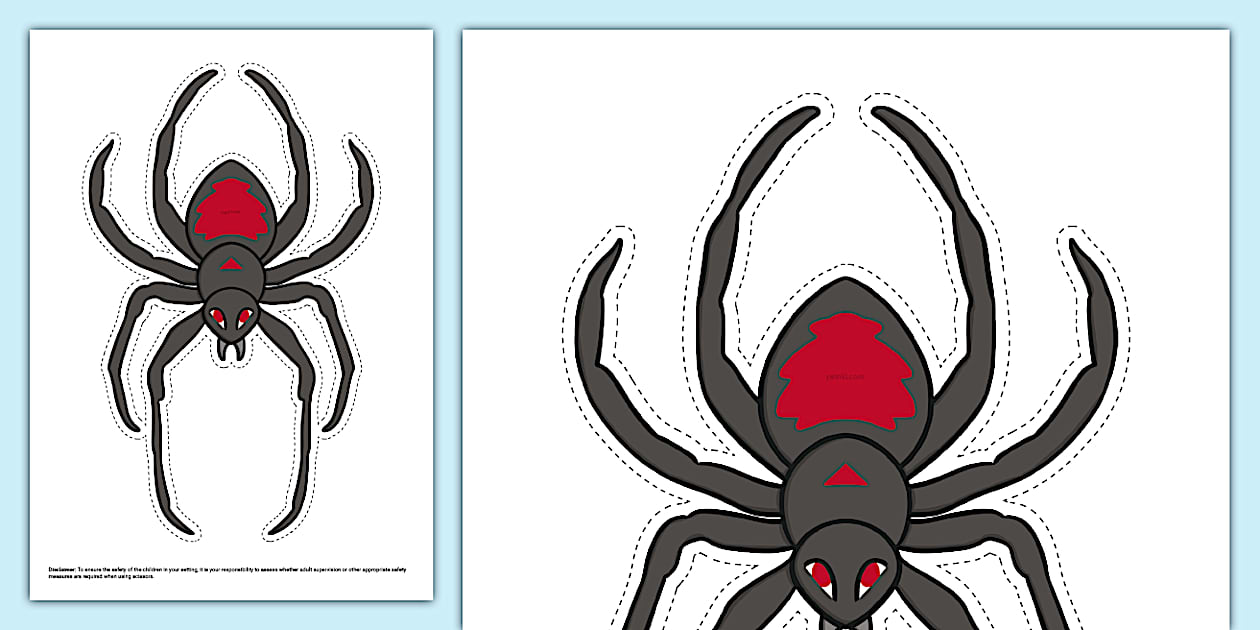 Spider Emoticon Cut-Out (teacher made) - Twinkl