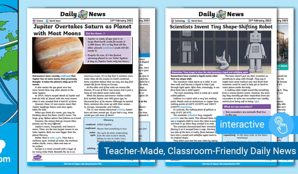 Weekly Comprehension Pack - 17th February 2023 - Twinkl NewsRoom