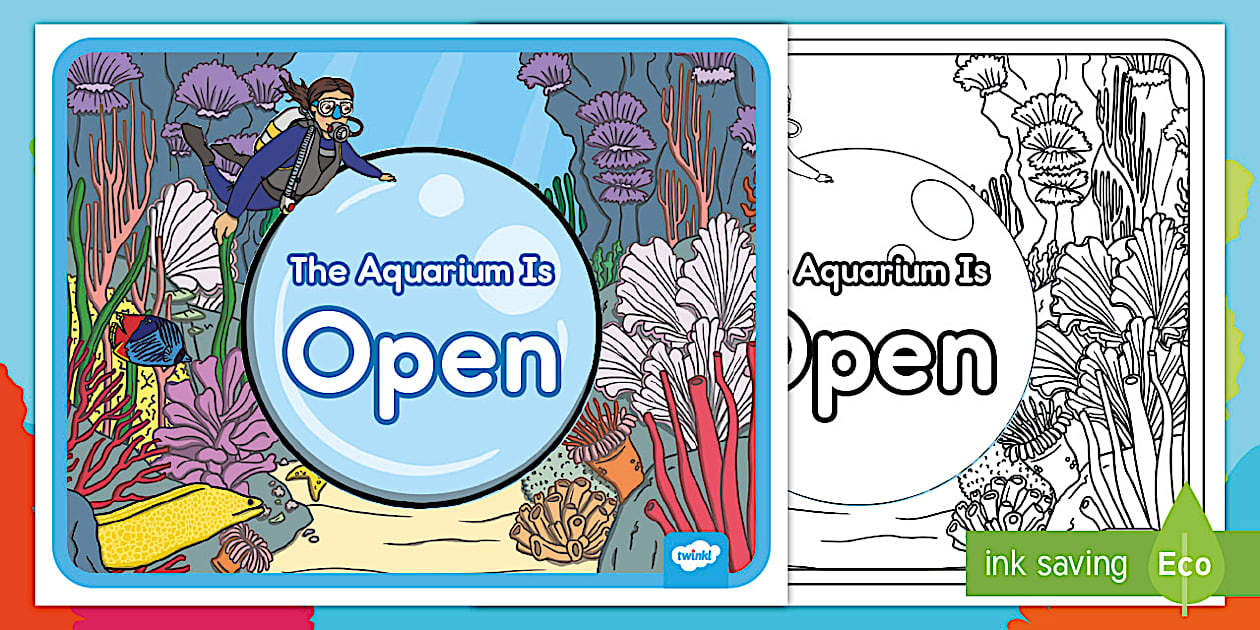 The Aquarium Dramatic Play Open Sign (teacher made) - Twinkl