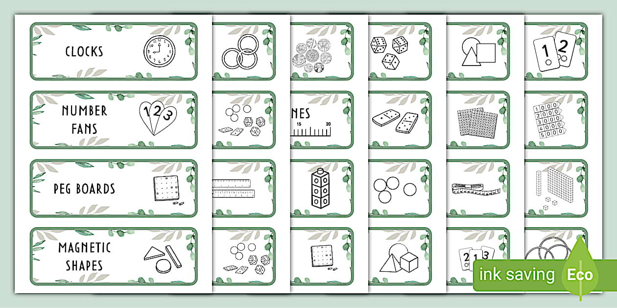 👉 Botanical Maths Area Resource Labels - Twinkl - Classroom