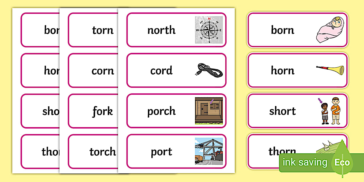 OR Phonics Word Cards | Teaching Phonics Resources - Twinkl