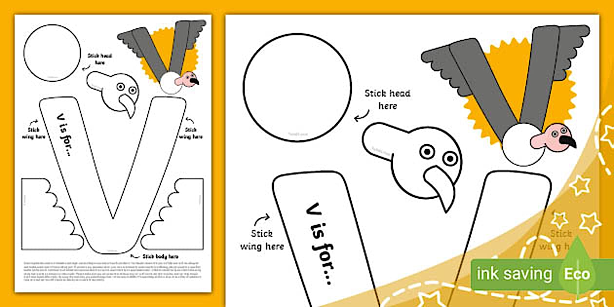 Make Your Own Alphabet Animals - V (teacher made) - Twinkl