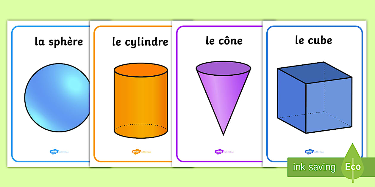Posters d'affichage : les formes en 3D (teacher made)
