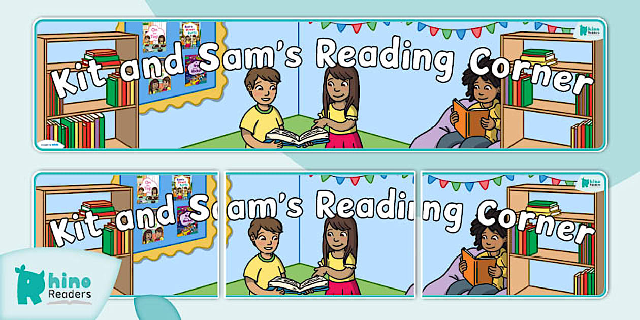 Kit and Sam's Reading Corner Display Banner (Teacher-Made)