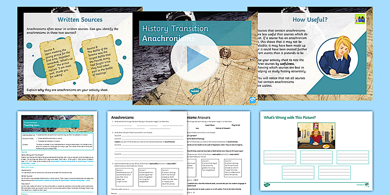 Anachronisms Transition Lesson Pack - Twinkl