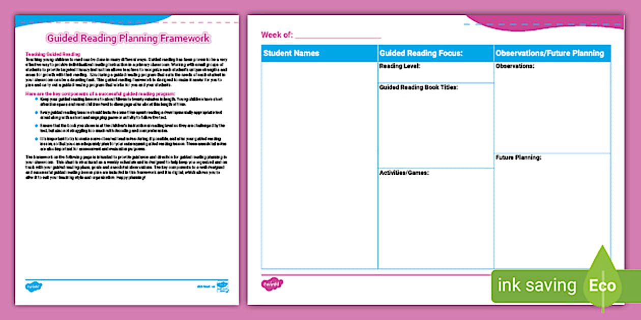 Guided Reading Teaching Plan | ELA Resources (teacher made)