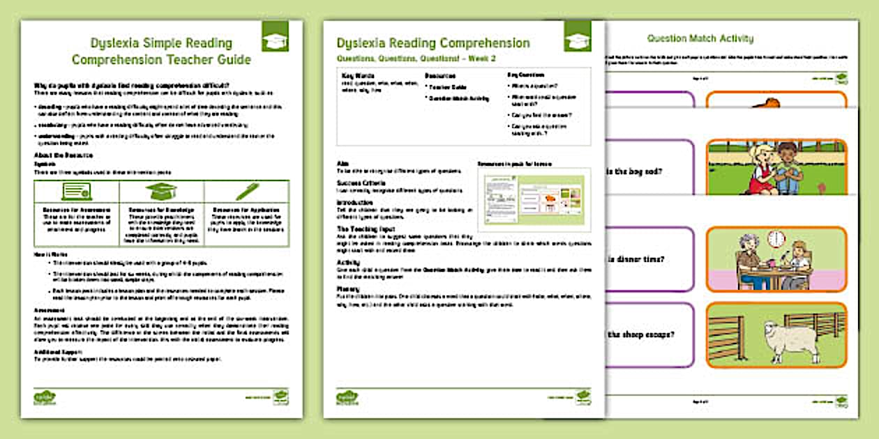 Dyslexia Reading Comprehension Activities | Pack 2 | Twinkl
