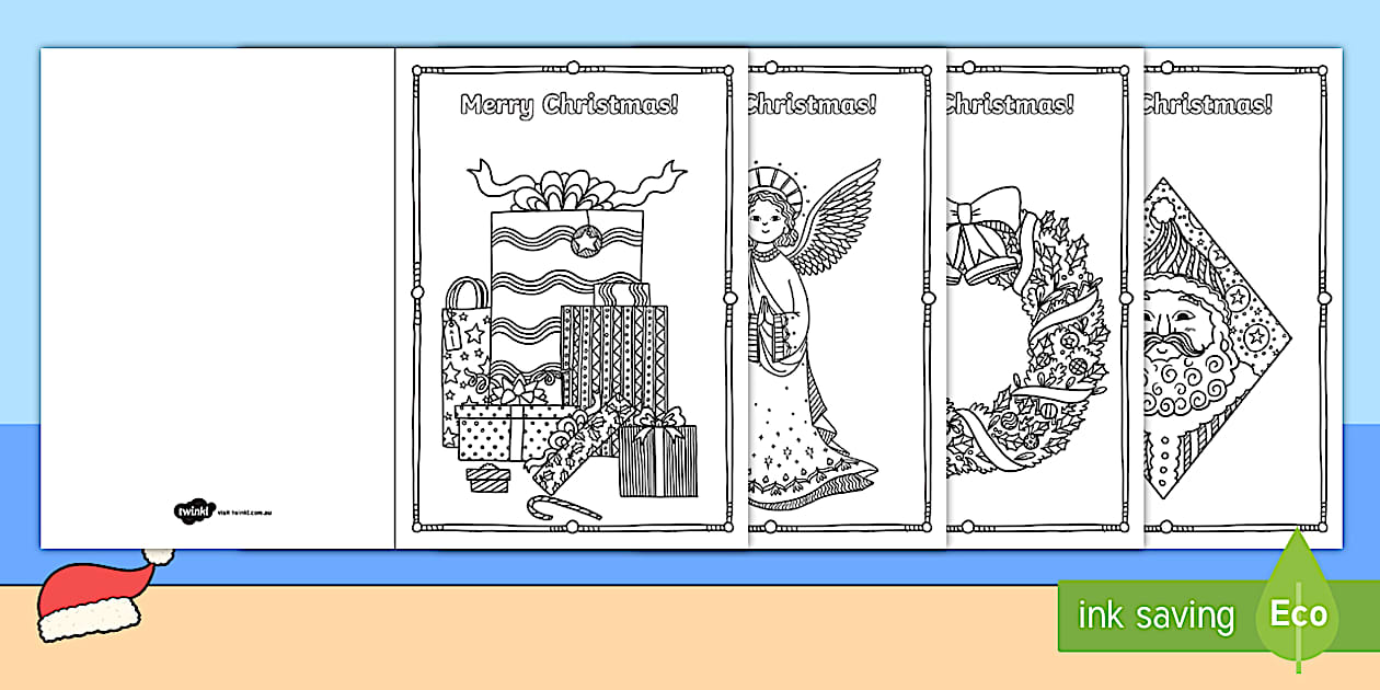 Mindfulness Colouring Christmas Cards (Teacher-Made)