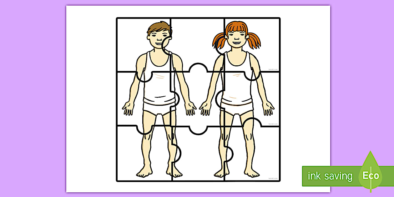 Body Jigsaw Boy and Girl (Hecho por educadores) - Twinkl