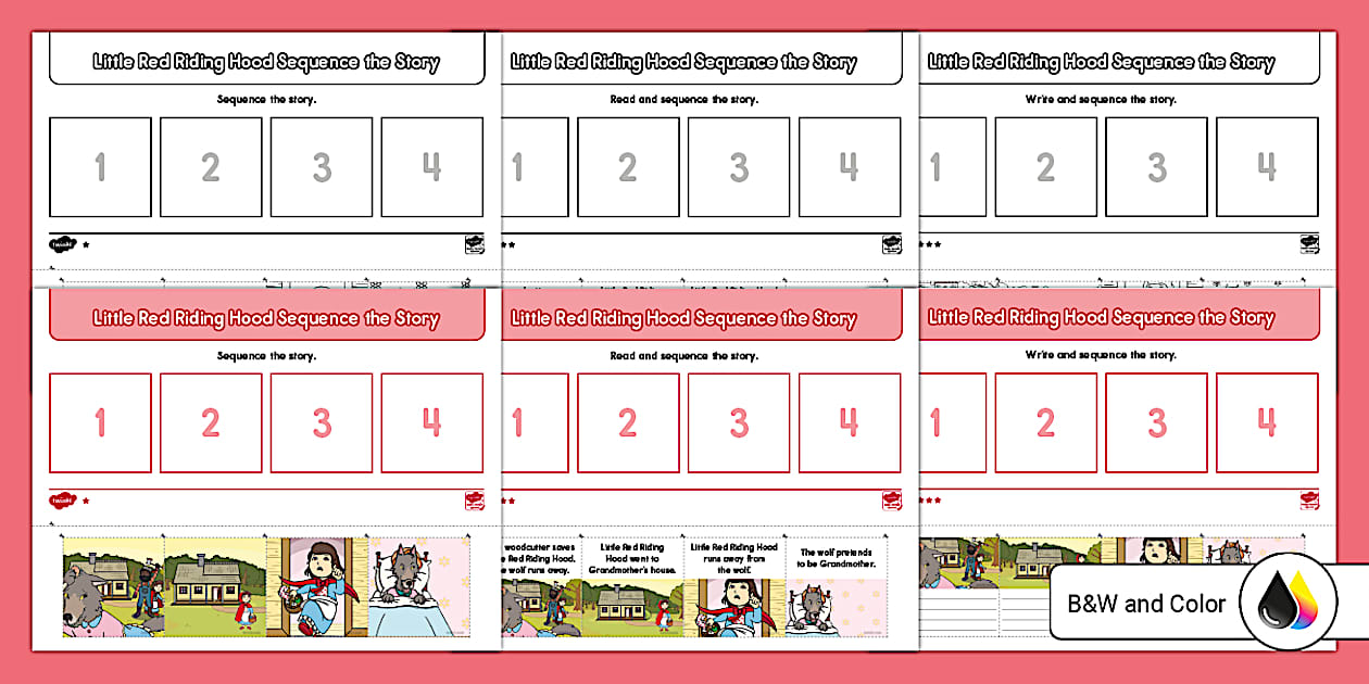 Little Red Riding Hood Sequence the Story Differentiated