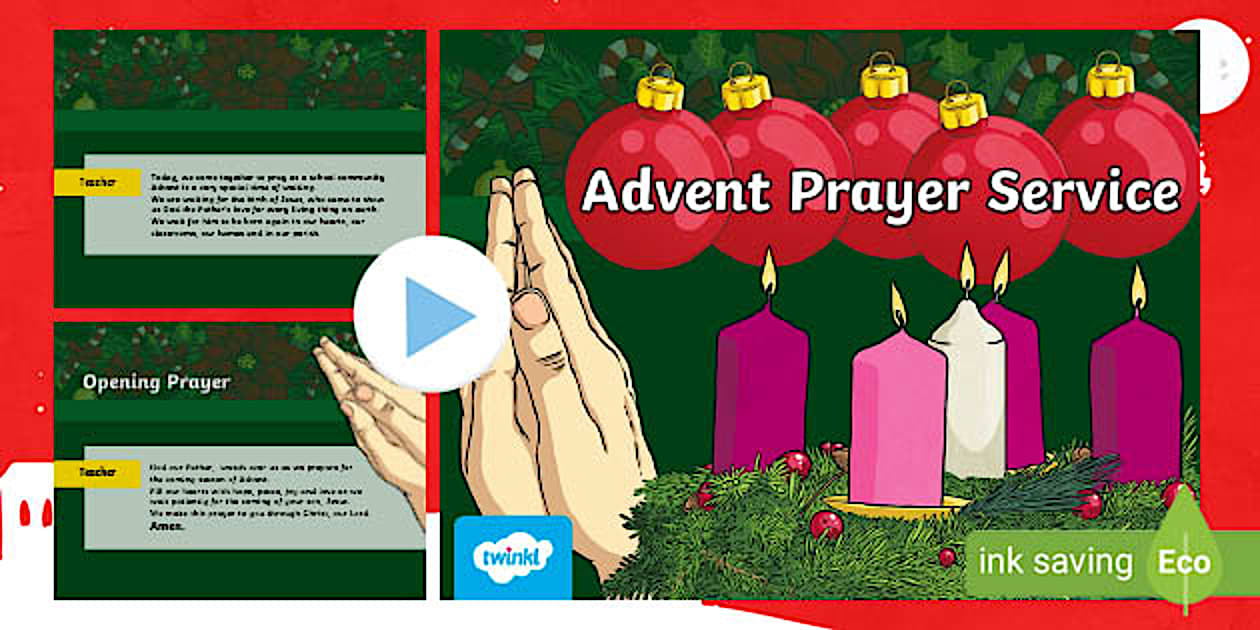 Advent Prayer Service PowerPoint (professor feito) - Twinkl
