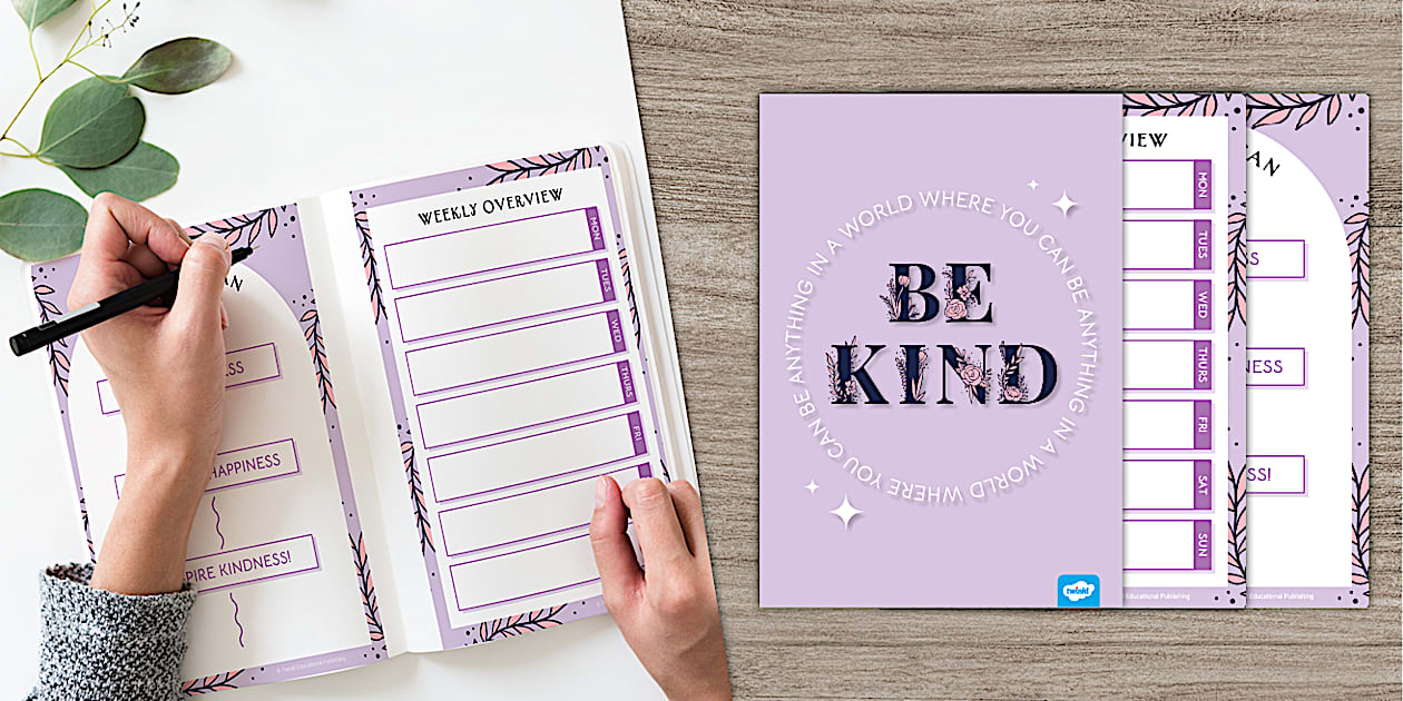 Weekly Kindness Planner (teacher made) - Twinkl