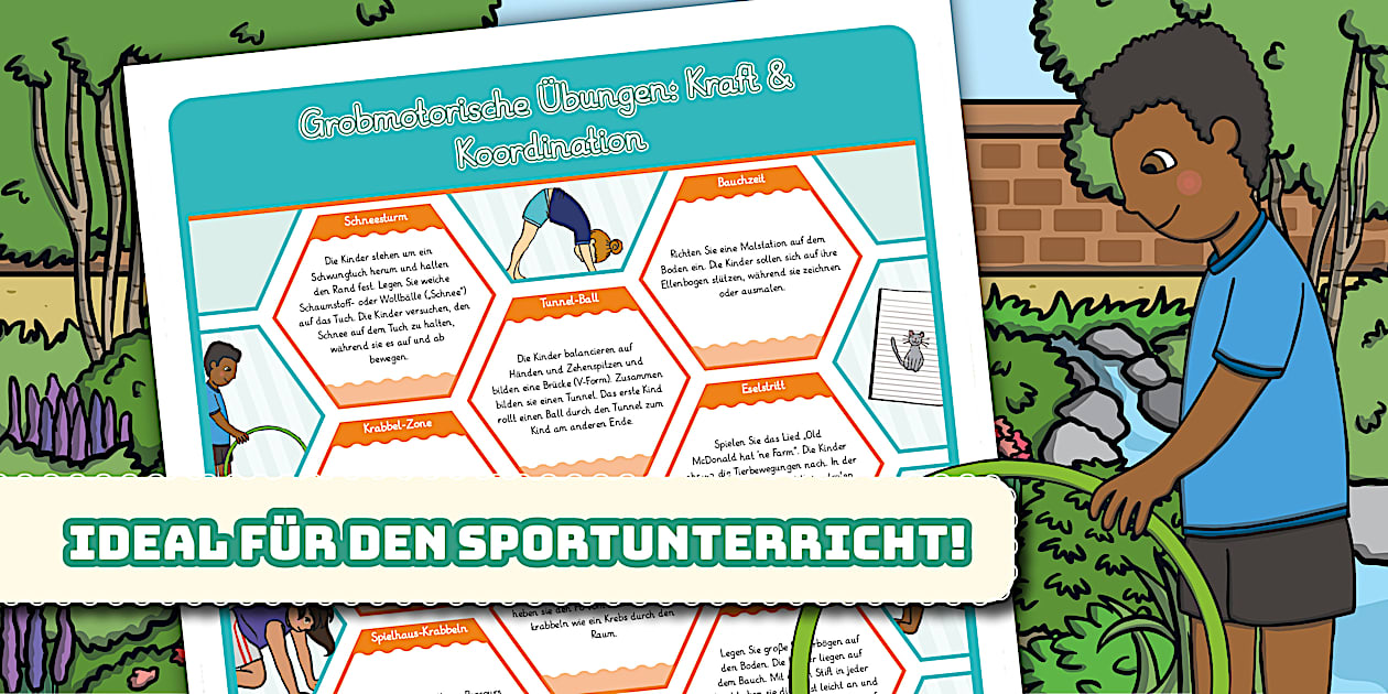 Grobmotorische Übungen: Kraft und Koordination