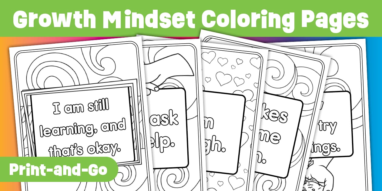 Growth Mindset Coloring Pages - Engaging Art