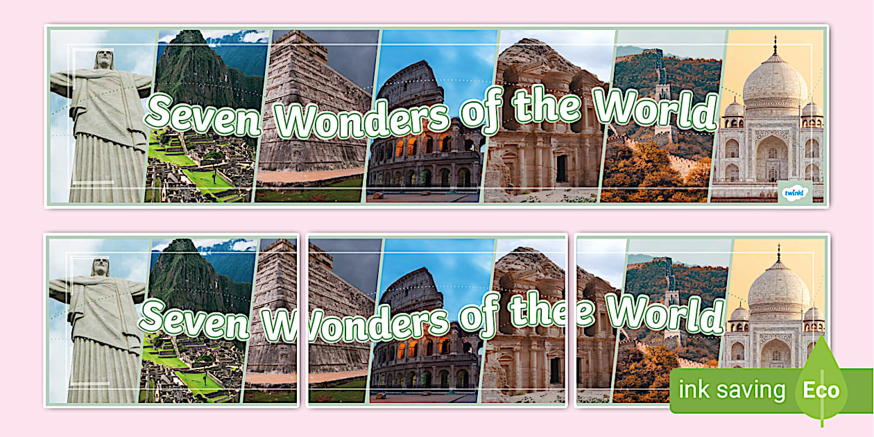 Seven Wonders of the World Display Banner (Teacher-Made)