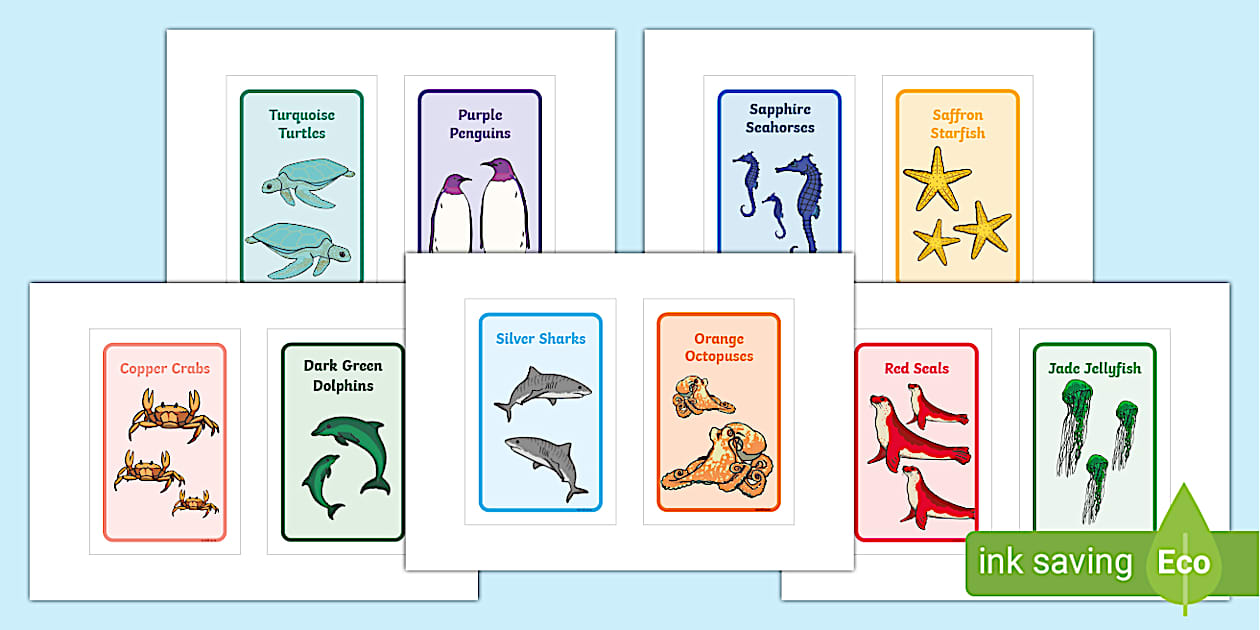 Under the Sea Table Signs IKEA Tolsby/Fiestad Frame - Twinkl