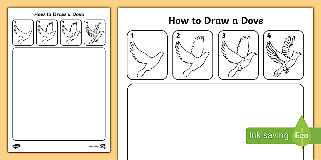 How to Draw a Dove Activity (teacher made) - Twinkl