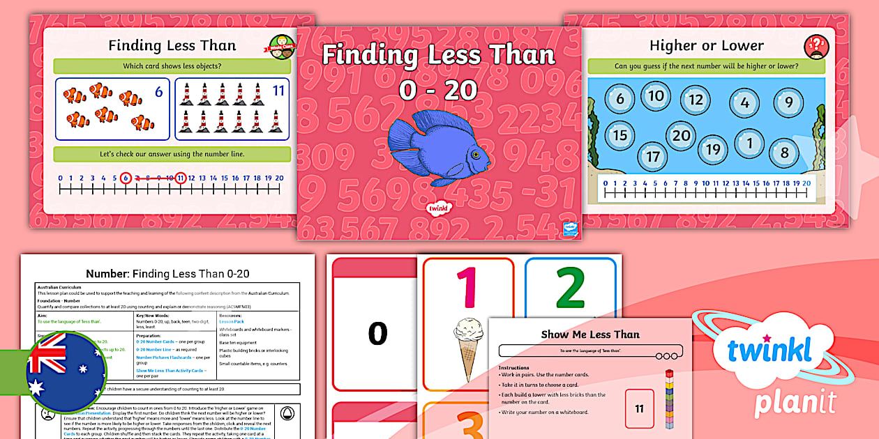 Foundation Number: More, Less and Equal to 20 Lesson 2