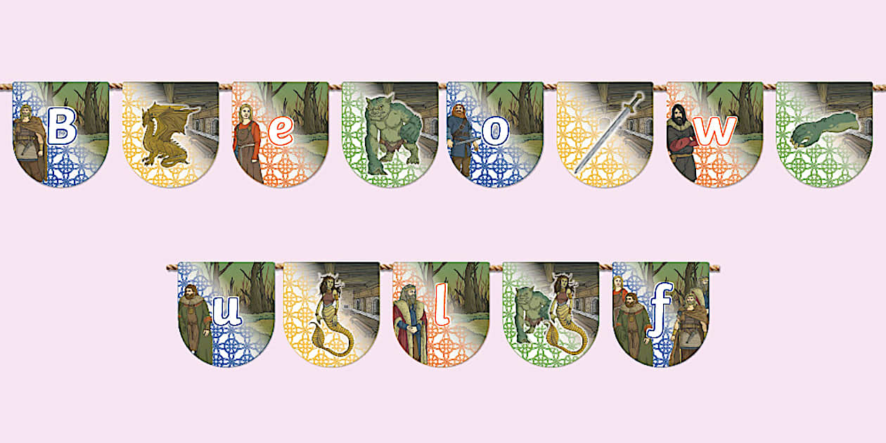 Beowulf Display Bunting - Twinkl English (teacher made)