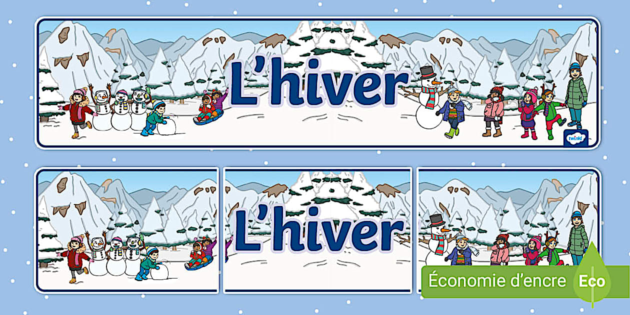 Banderole d'affichage : L'hiver - Twinkl
