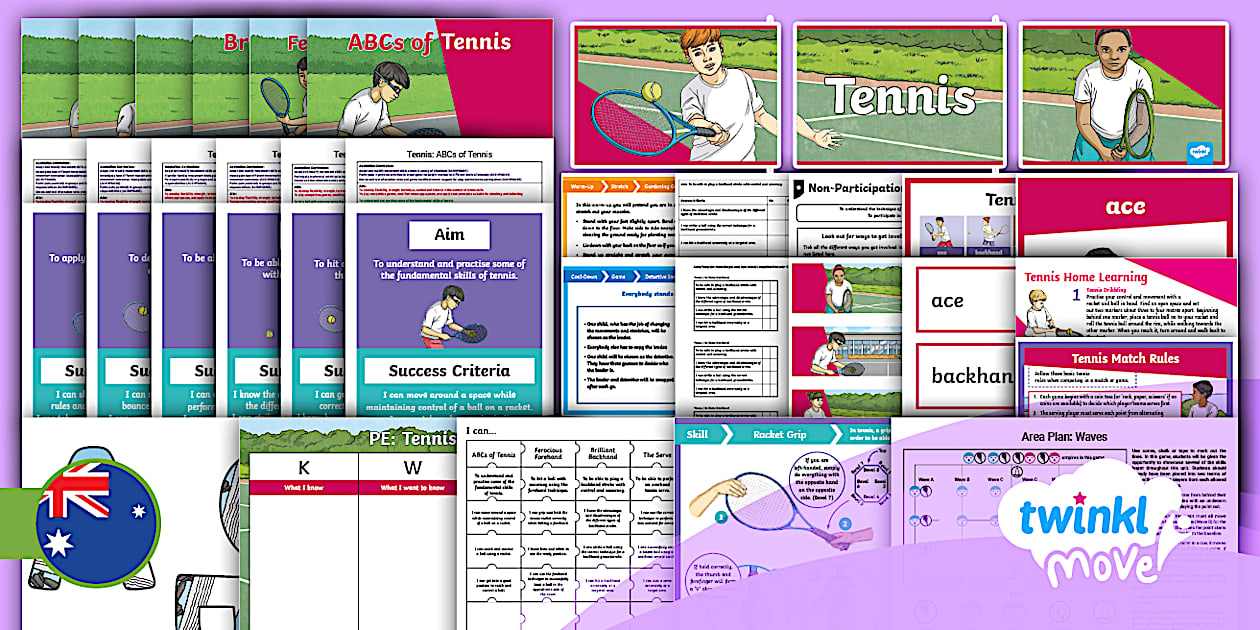 Move PE Year 5 Net and Wall: Tennis: Unit Pack - Twinkl