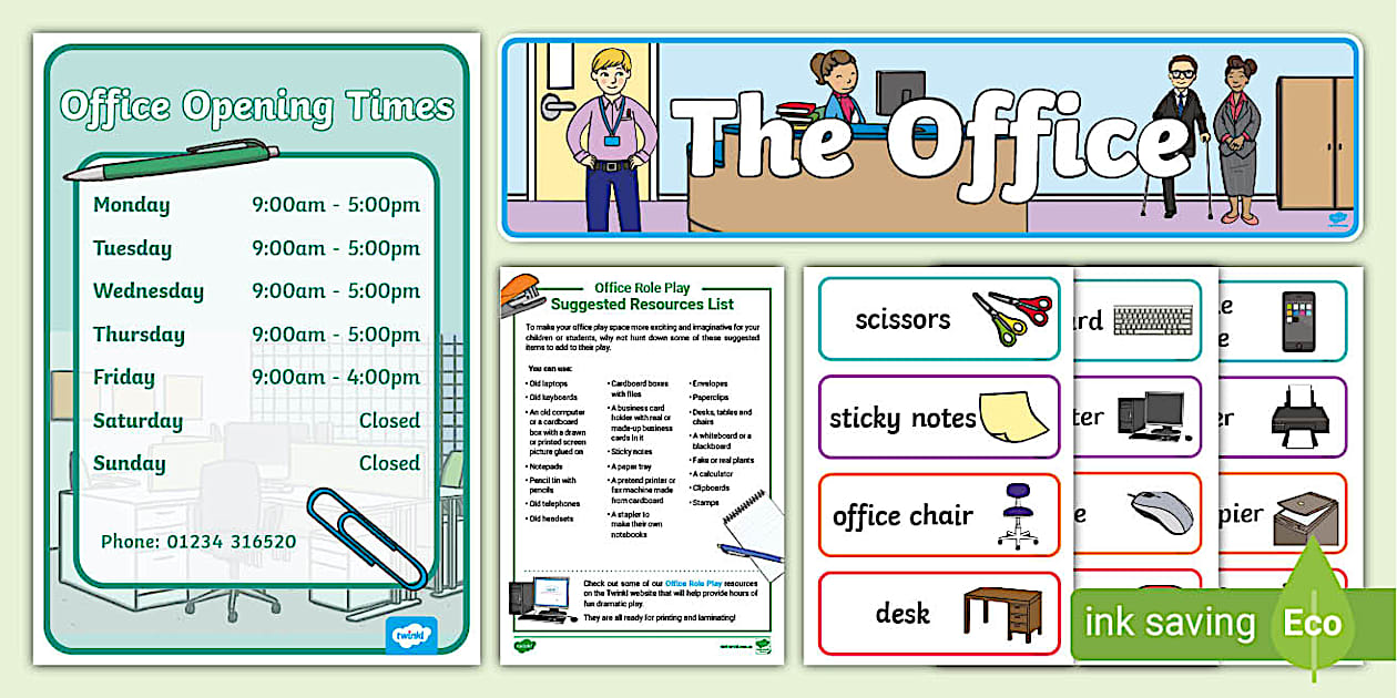 The Office Role Play Resource Pack (teacher made) - Twinkl