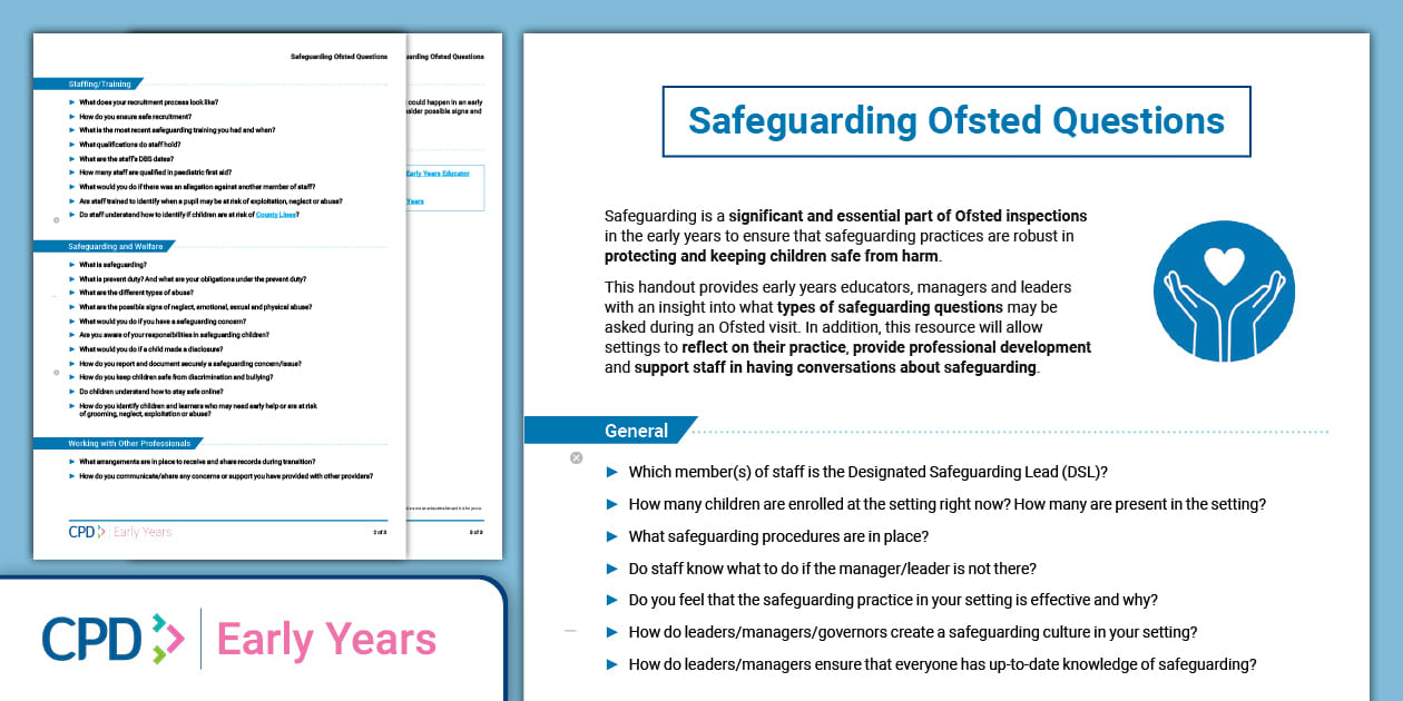 Safeguarding Ofsted Questions | Twinkl | Early Years CPD