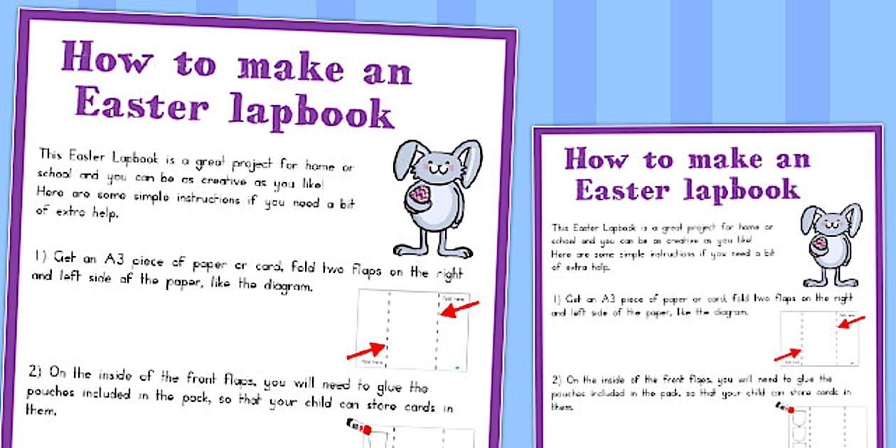 Black and White Easter Lapbook Instructions (teacher made)