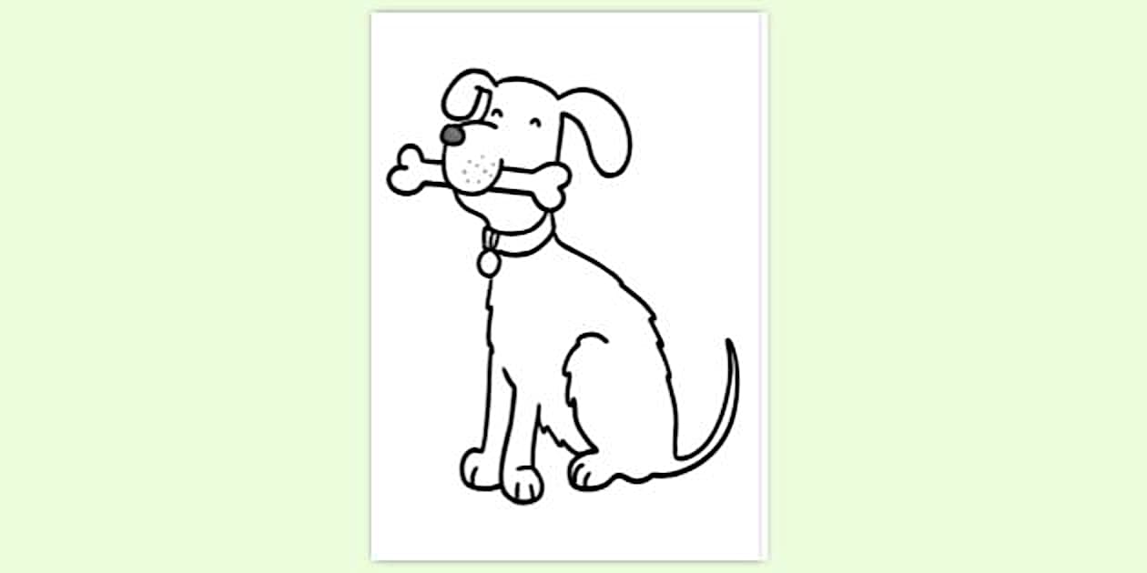 Printable Dog Colouring Page | Colouring Sheets - Twinkl